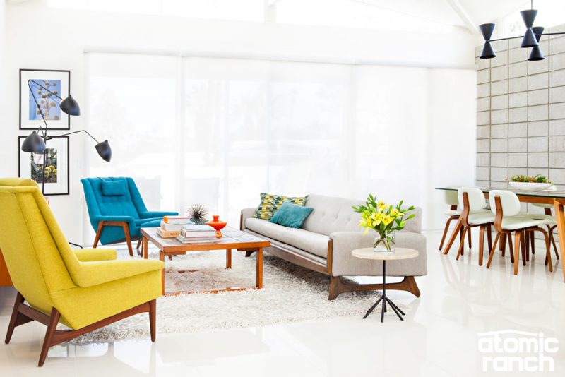 6 Pieces to Recreate This Palm Springs-Style Colorful Living Room