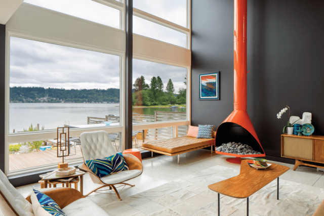 This Secluded Glass Box Lake House Has Stunning Views - Atomic Ranch