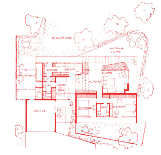Case Study House #7: A Flexible Floor Plan with Extensive Outdoor ...