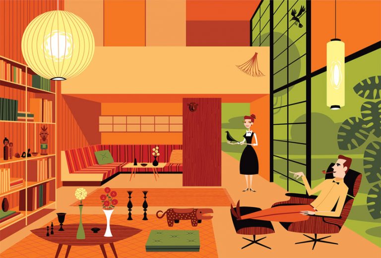 Mid Mod Art with A Retro Vibe - Atomic Ranch